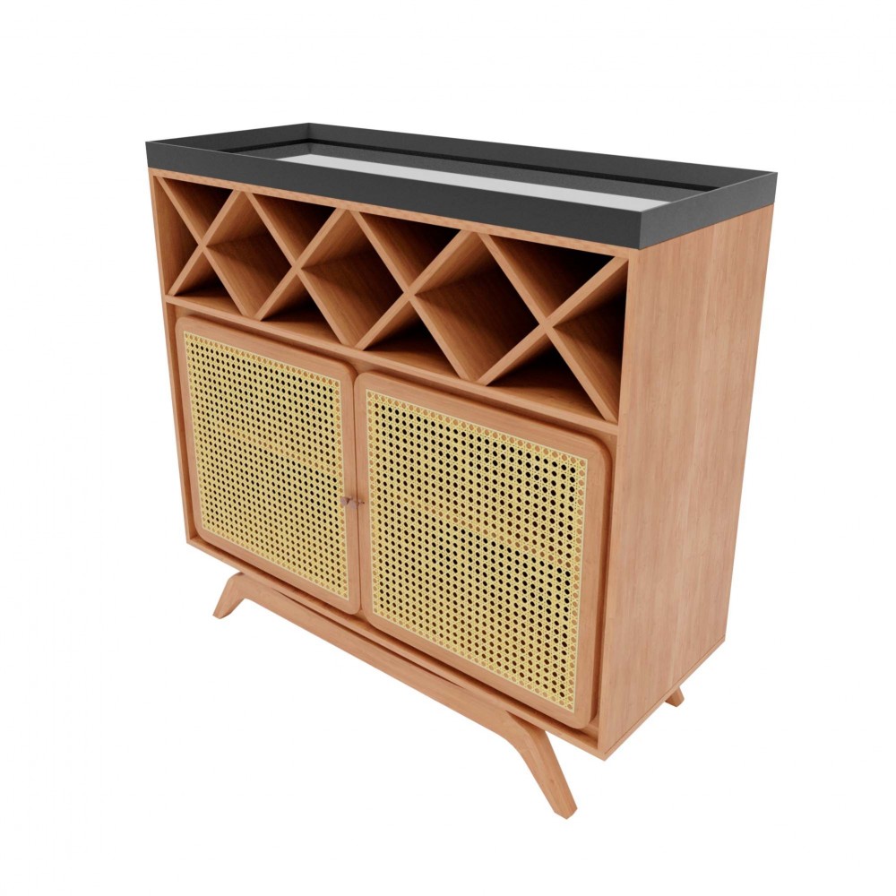 Procura um Bar Adega Laminada com Portas em Palha?